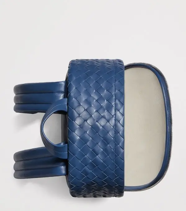 Bottega Veneta Calfskin Intrecciato Backpack - Blue