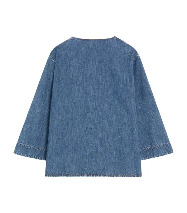 Valentino Garavani Denim V-neck Shirt - Blue