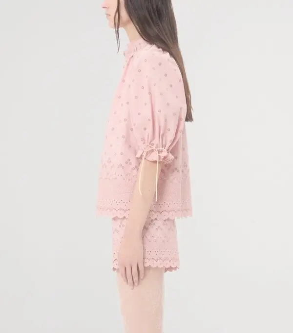 Valentino Garavani Cotton Ruffled Blouse