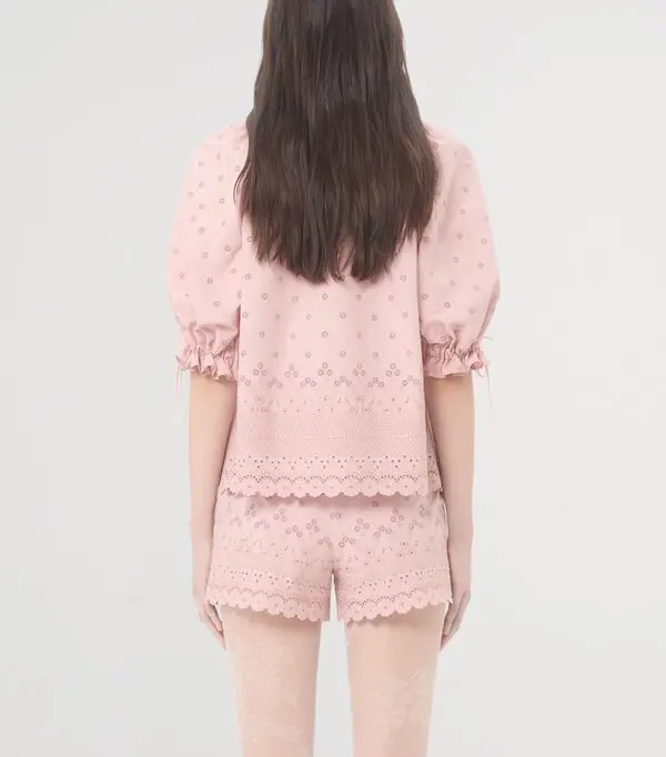 Valentino Garavani Cotton Ruffled Blouse