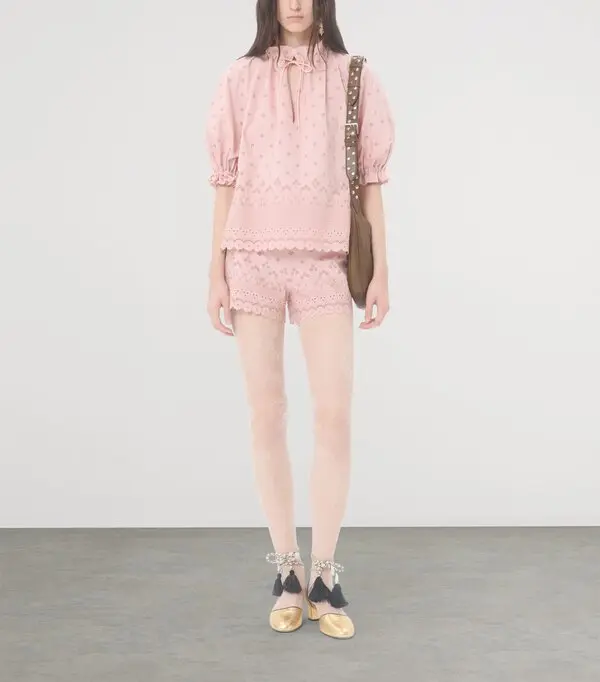 Valentino Garavani Cotton Ruffled Blouse