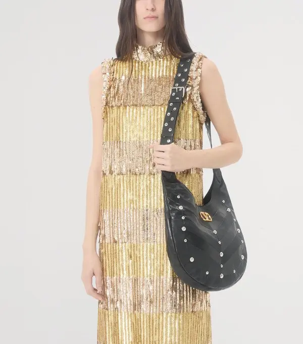 green emerald velvet dress Valentino Garavani Yellow Pleated Hem Printed Dress IT 36 main image 1