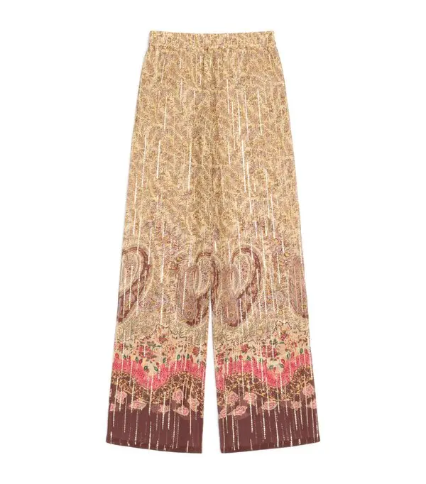 Valentino Garavani Silk-metallic Fibre Trousers