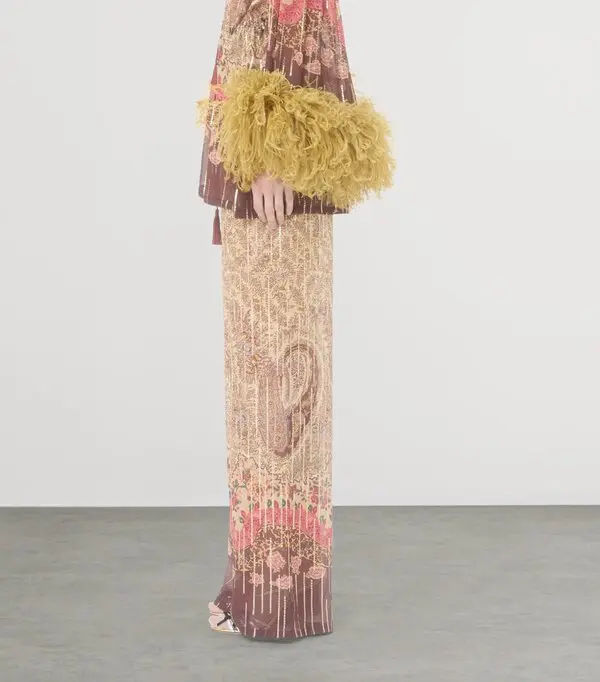 Valentino Garavani Silk-metallic Fibre Trousers