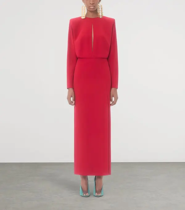 Valentino Garavani Silk Slit Midi Dress