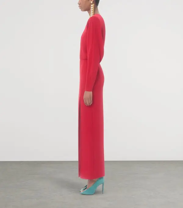 Valentino Garavani Silk Slit Midi Dress