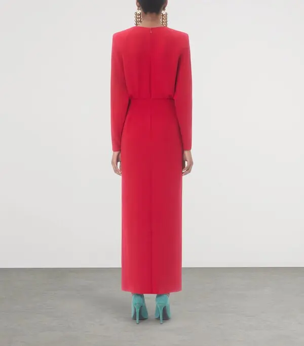 Valentino Garavani Silk Slit Midi Dress