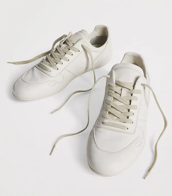 Rick Owens Leather Minimal Sneakers - White