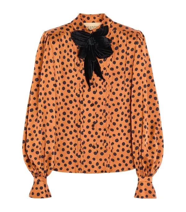 Valentino Garavani Silk Polka-dot Blouse