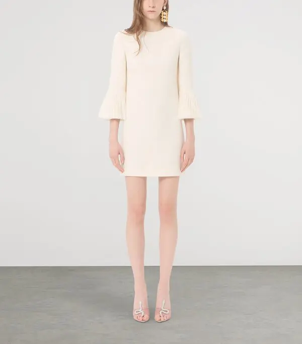 valentino silk ruffle dress Ruffled silk georgette midi dress in red - Valentino