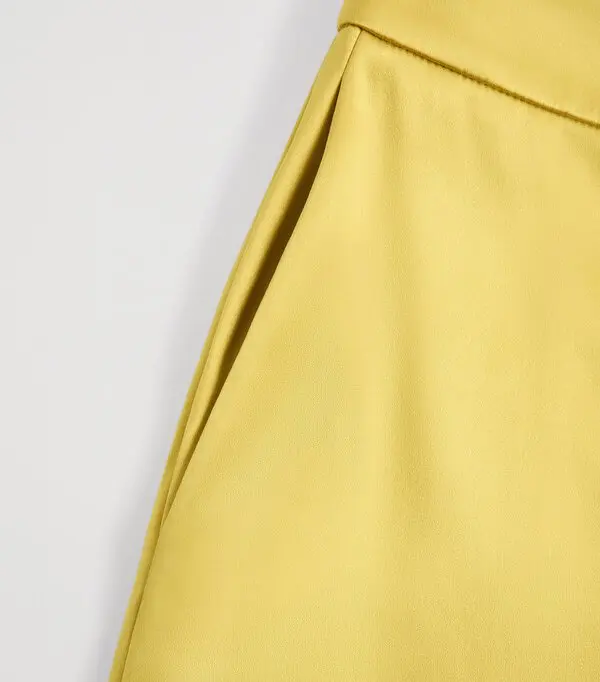Valentino Garavani Silk-blend Straight Trousers - Yellow