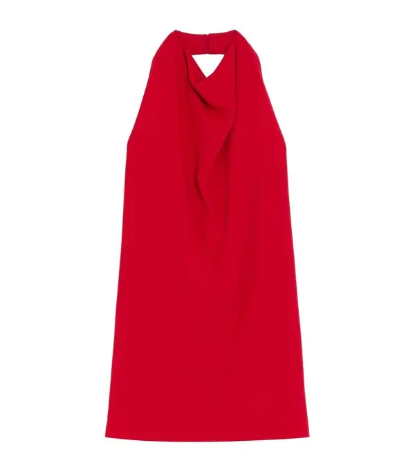 Valentino Garavani Silk Halterneck Mini Dress - Red