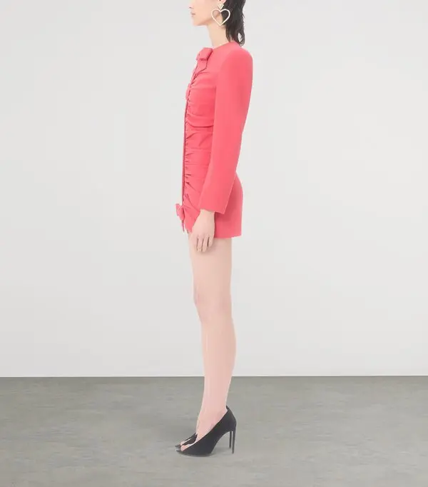 Valentino Garavani Virgin Wool Ruched Jacket - Red