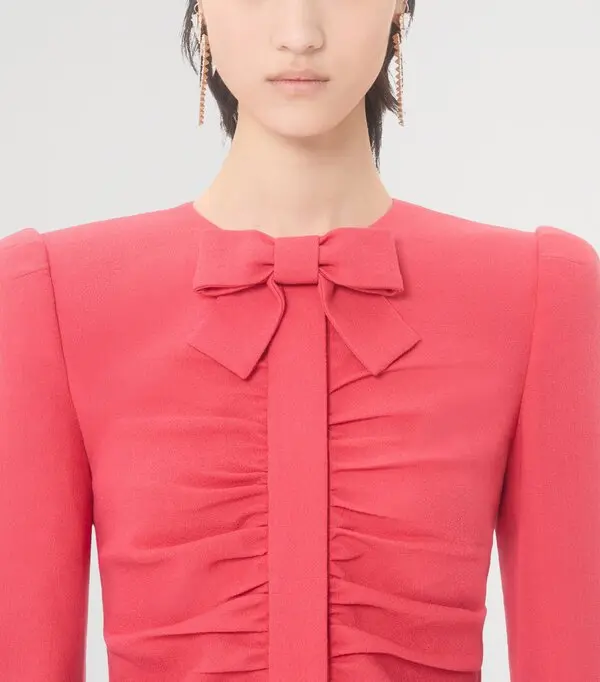 Valentino Garavani Virgin Wool Ruched Jacket - Red