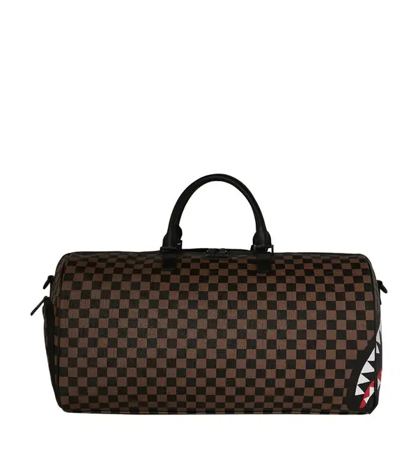 SPRAYGROUND Embossed Check Holdall - Brown