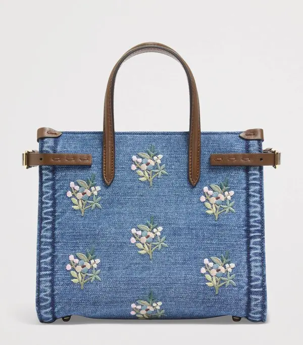 Valentino Garavani Small Embroidered Antibes Top-handle Bag - Blue