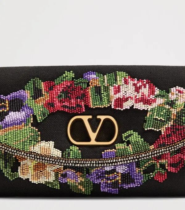 Valentino Garavani Small Embellished Shoulder Bag - Black