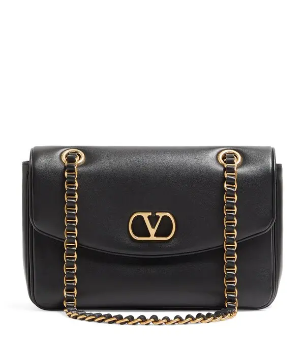 Valentino Garavani Lambskin Djuna Shoulder Bag - Black