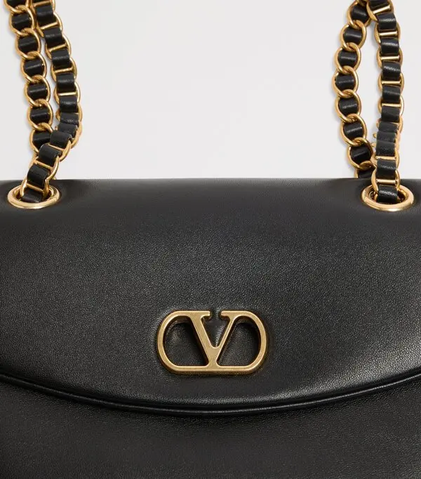 Valentino Garavani Lambskin Djuna Shoulder Bag - Black