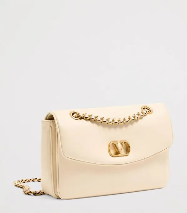 Valentino Garavani Lambskin Djuna Shoulder Bag - Ivory