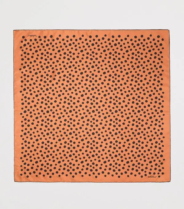 Valentino Garavani Silk Spotted Print Scarf