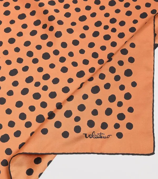Valentino Garavani Silk Spotted Print Scarf