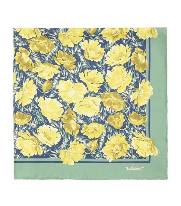 Valentino Garavani Silk Floral Scarf - Yellow