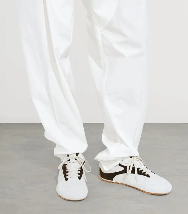Bottega Veneta Orbit Flash Suede Paneled Sneakers