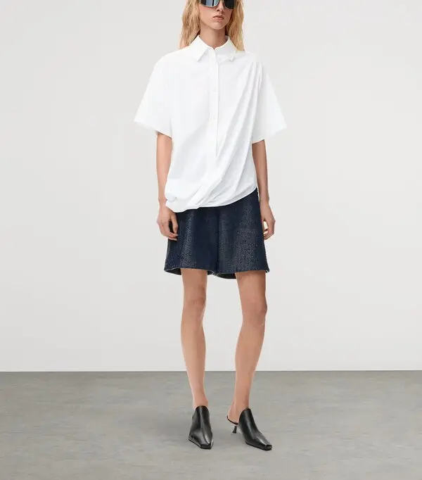Loewe Draped Cotton Shirt - White
