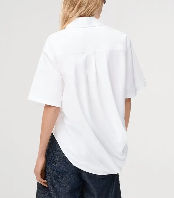 Loewe Draped Cotton Shirt - White