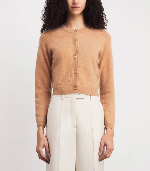 Alice + Olivia Brushed Cashmere-blend Cardigan