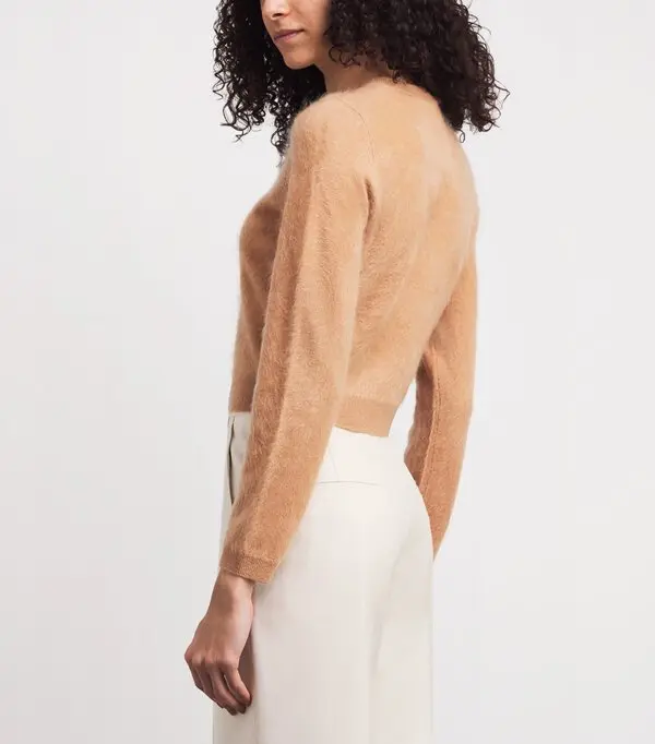 Alice + Olivia Brushed Cashmere-blend Cardigan