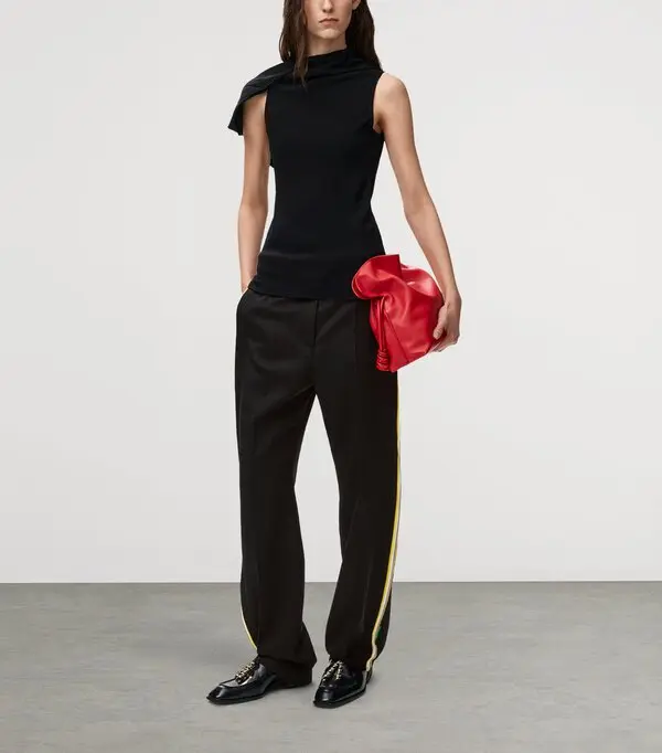 Loewe Tape-trimmed Tailored Trousers - Black