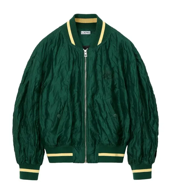 Loewe Varsity Bomber Jacket - Green