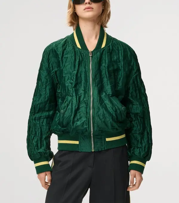 Loewe Varsity Bomber Jacket - Green