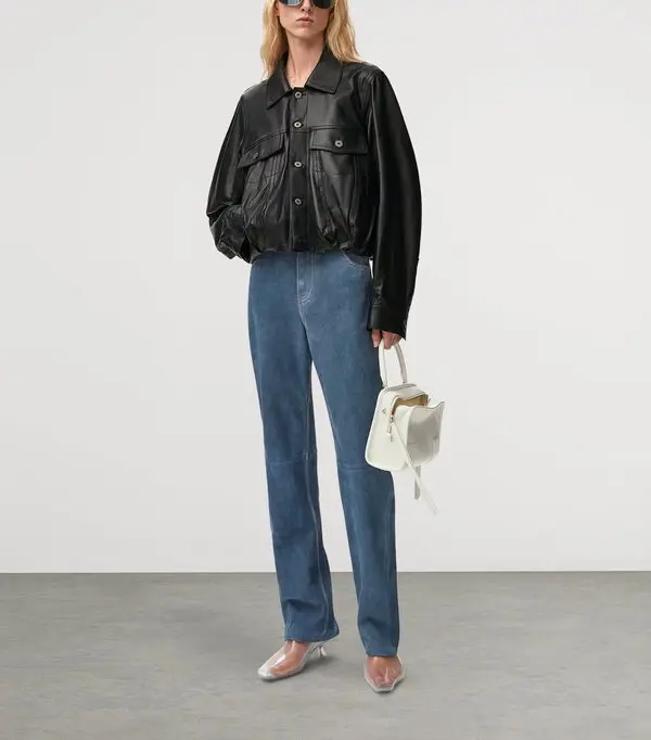 Loewe Suede Straight Leg Jeans