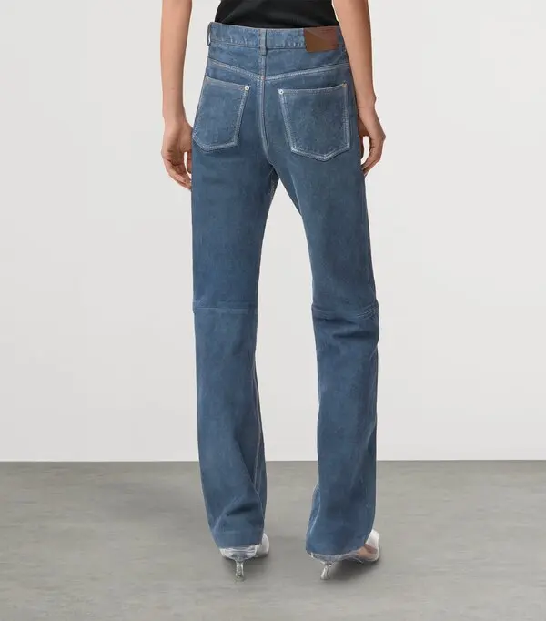 Loewe Suede Straight Leg Jeans