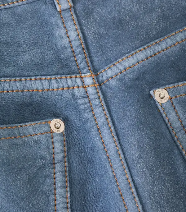 Loewe Suede Straight Leg Jeans