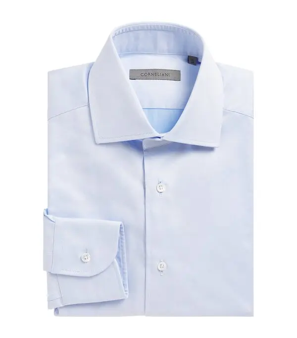Corneliani Cotton Twill Shirt - Blue