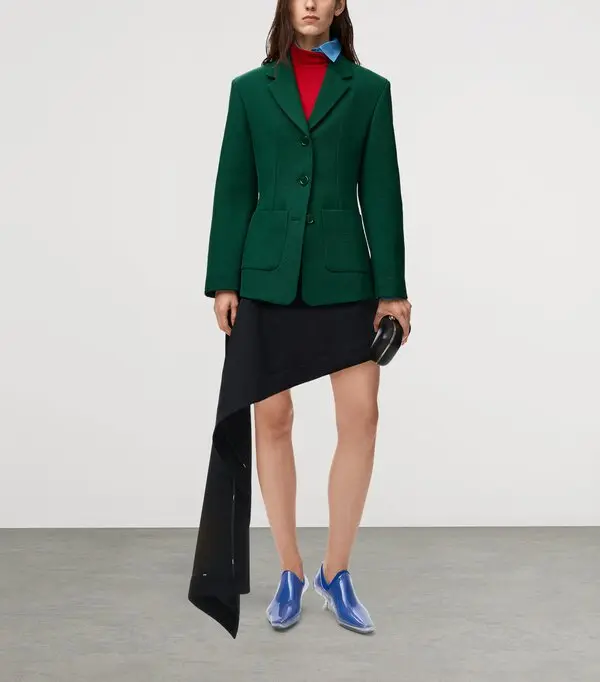 Loewe Wool Draped Mini Skirt - Black