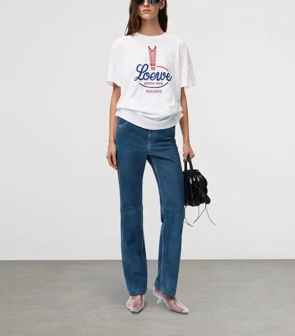 Loewe Cotton Graphic T-shirt - White