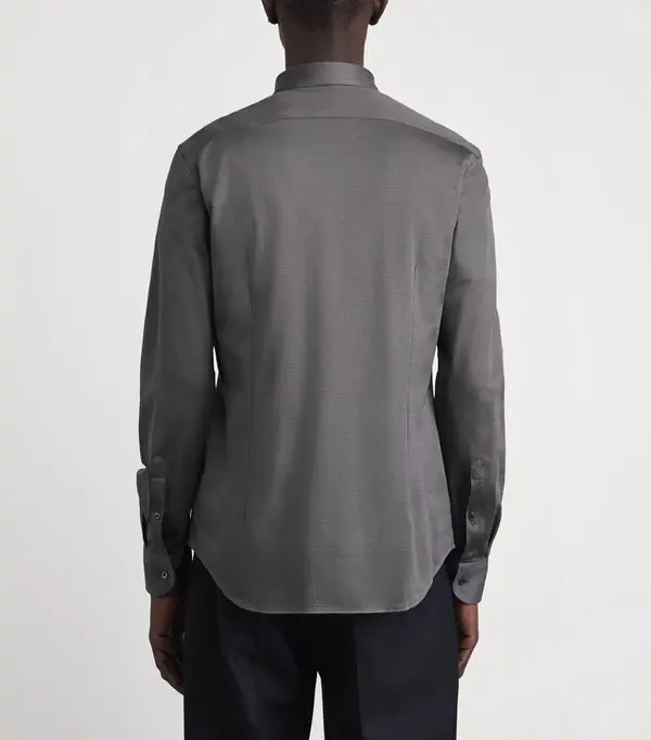 Corneliani Cotton Long-sleeve Shirt - Grey