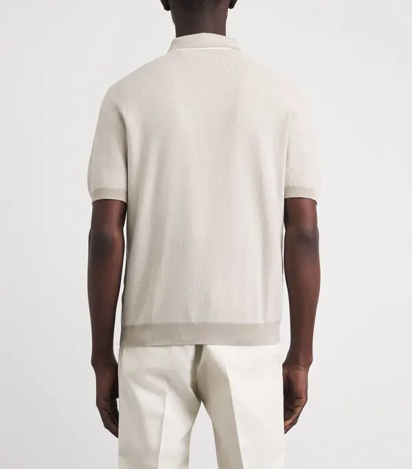 Corneliani Cotton Two-tone Polo Shirt