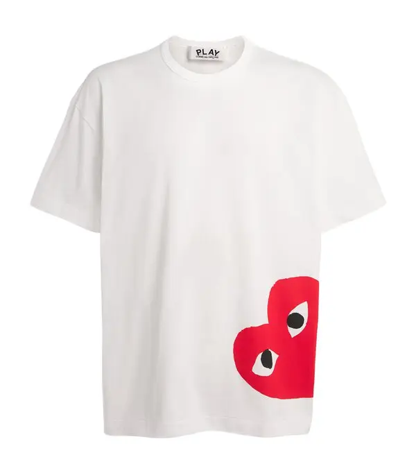 Play Comme Des Garcon Cotton Oversized Bottom Heart T-shirt