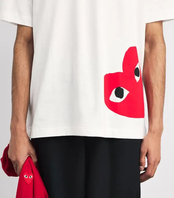 Play Comme Des Garcon Cotton Oversized Bottom Heart T-shirt