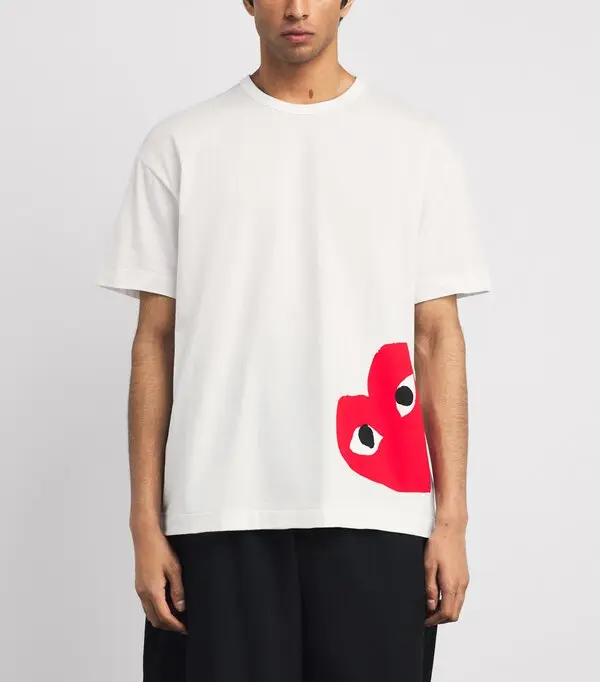 Play Comme Des Garcon Cotton Oversized Bottom Heart T-shirt