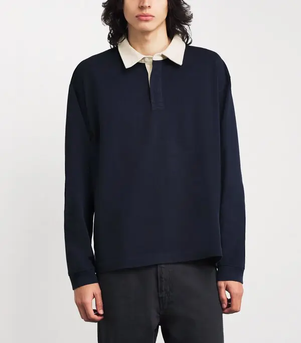 FRAME Contrast-collar Rugby Sweatshirt
