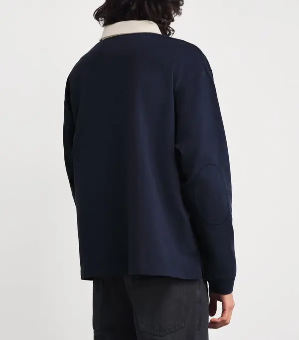 FRAME Contrast-collar Rugby Sweatshirt