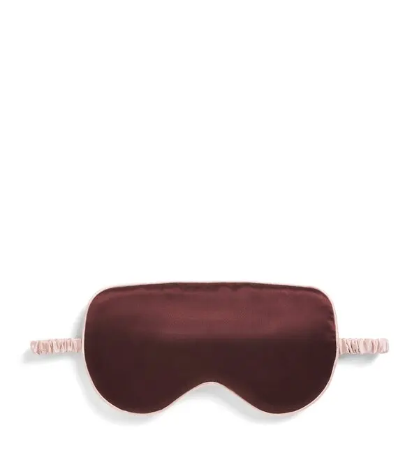 Olivia Von Halle Silk Audrey Eye Mask - Burgundy