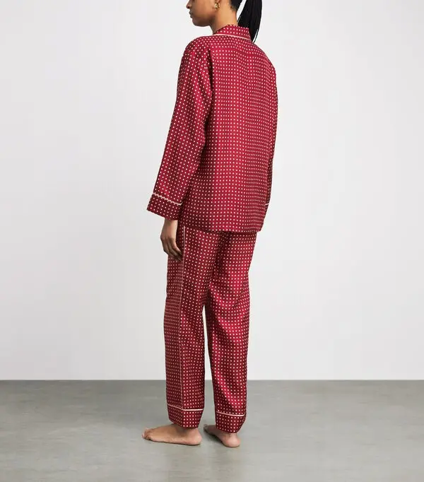 Olivia Von Halle Silk Yves Pyjama Set - Red